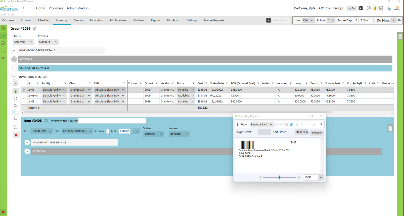 Inventory Barcode System | ActionFlow