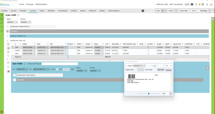 Inventory Barcode System | ActionFlow