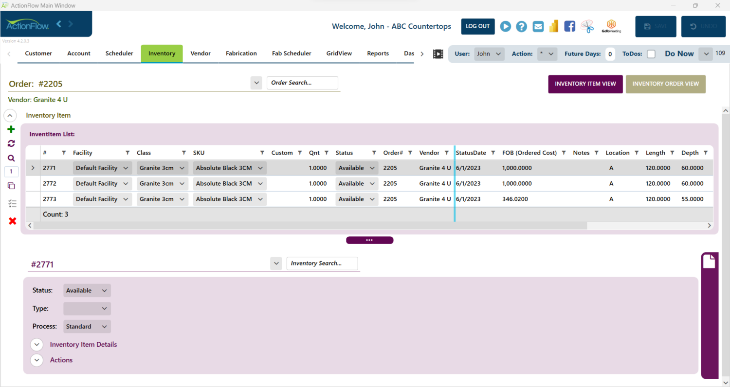 Inventory Management Software | ActionFlow